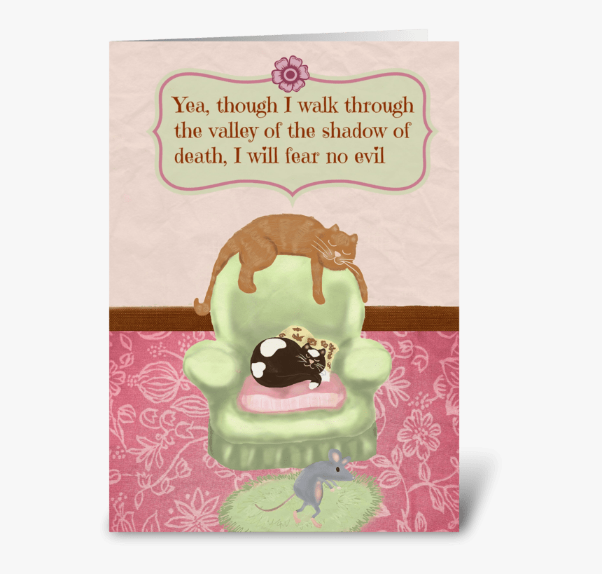 Fear No Evil Greeting Card - Cartoon, HD Png Download , Transparent Png ...