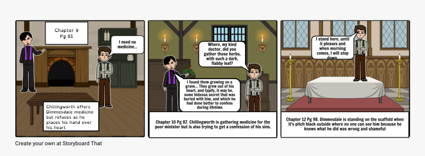 Chapter 10 Scarlet Letter Storyboard, HD Png Download , Transparent Png ...