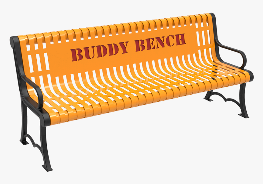 Steel Slatted Buddy Benches, HD Png Download , Transparent Png Image ...