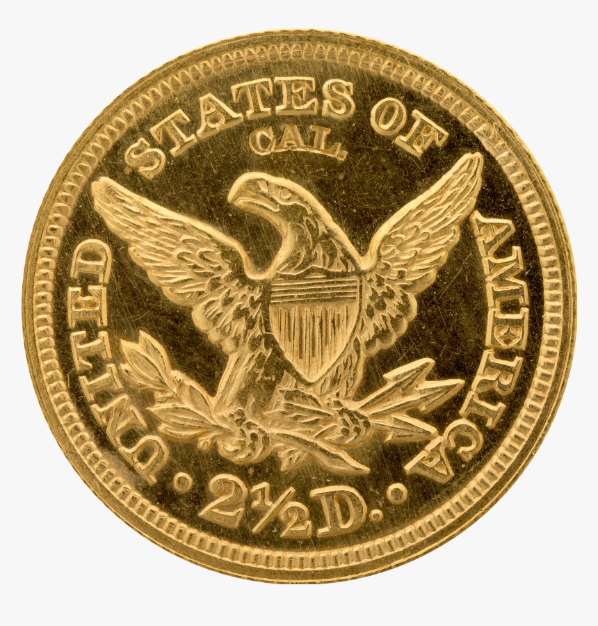 1848 Cal Liberty Head Quarter Eagle Reverse, HD Png Download ...