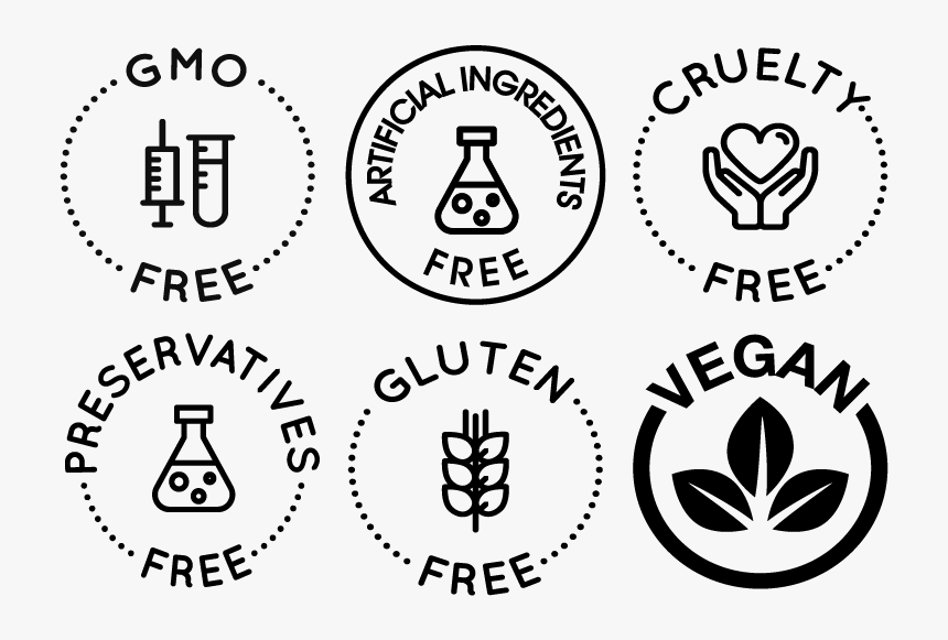 Gmo Free, Artificial Ingredients Free, Cruelty Free, - Emblem, HD Png ...