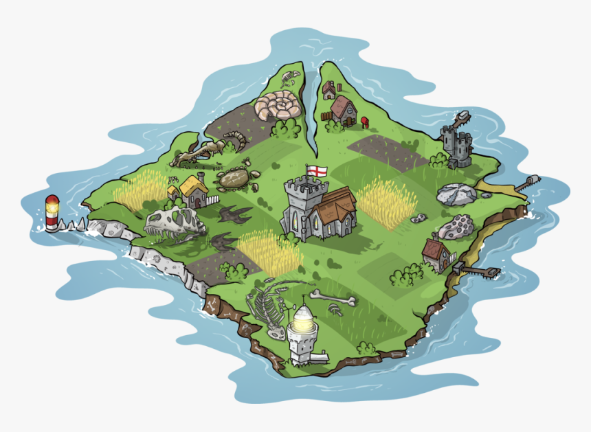 Iow Map With Fossils, HD Png Download , Transparent Png Image - PNGitem