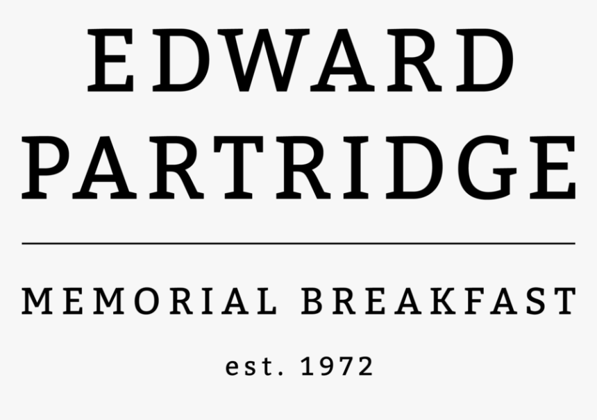 Edward Partridge Memorial Breakfast Vertical - Printing, HD Png ...