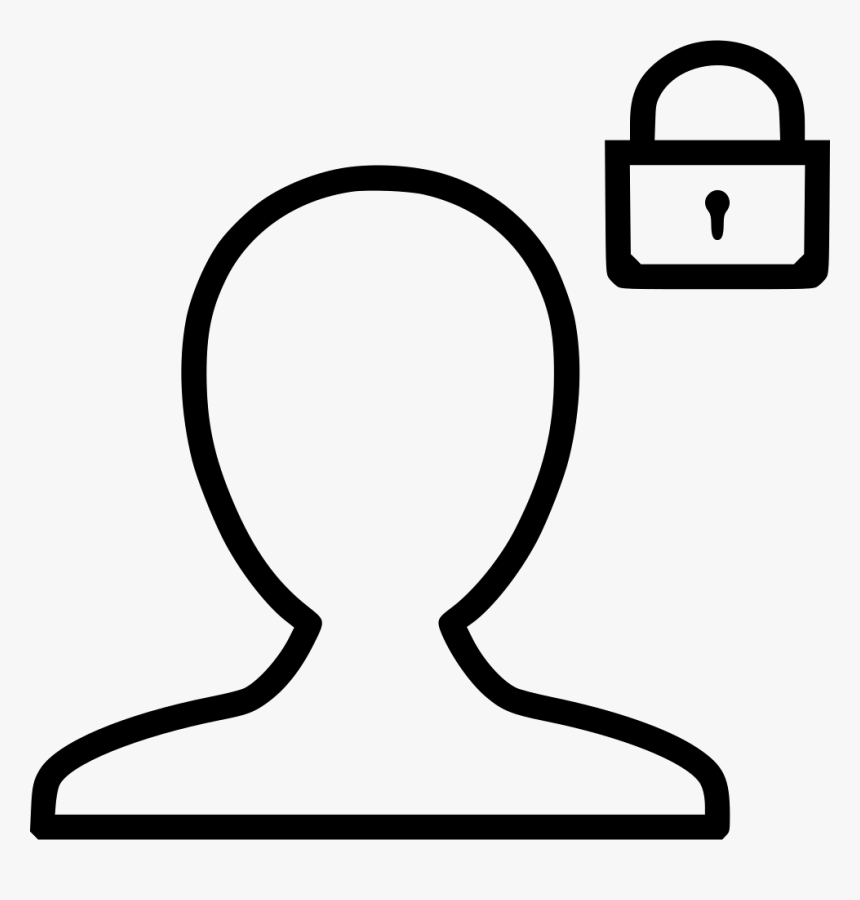 Man Boy Male Lock Secure Security Password Locked - Profile Line Icon ...