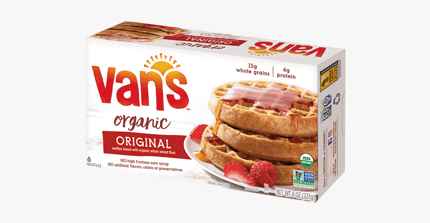 Organic Waffles Original - Vans Organic Waffles, HD Png Download ...