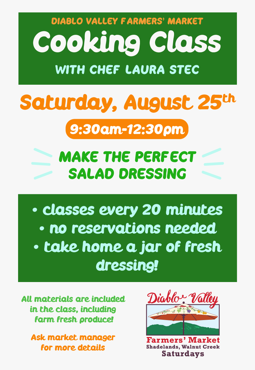 Dv Cooking Class Flyer 2018 2 - Flyer, HD Png Download , Transparent ...