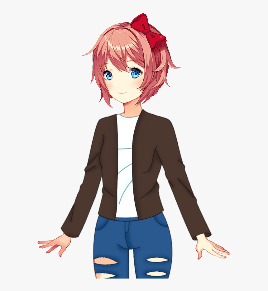 Sayori Sprites, HD Png Download , Transparent Png Image - PNGitem