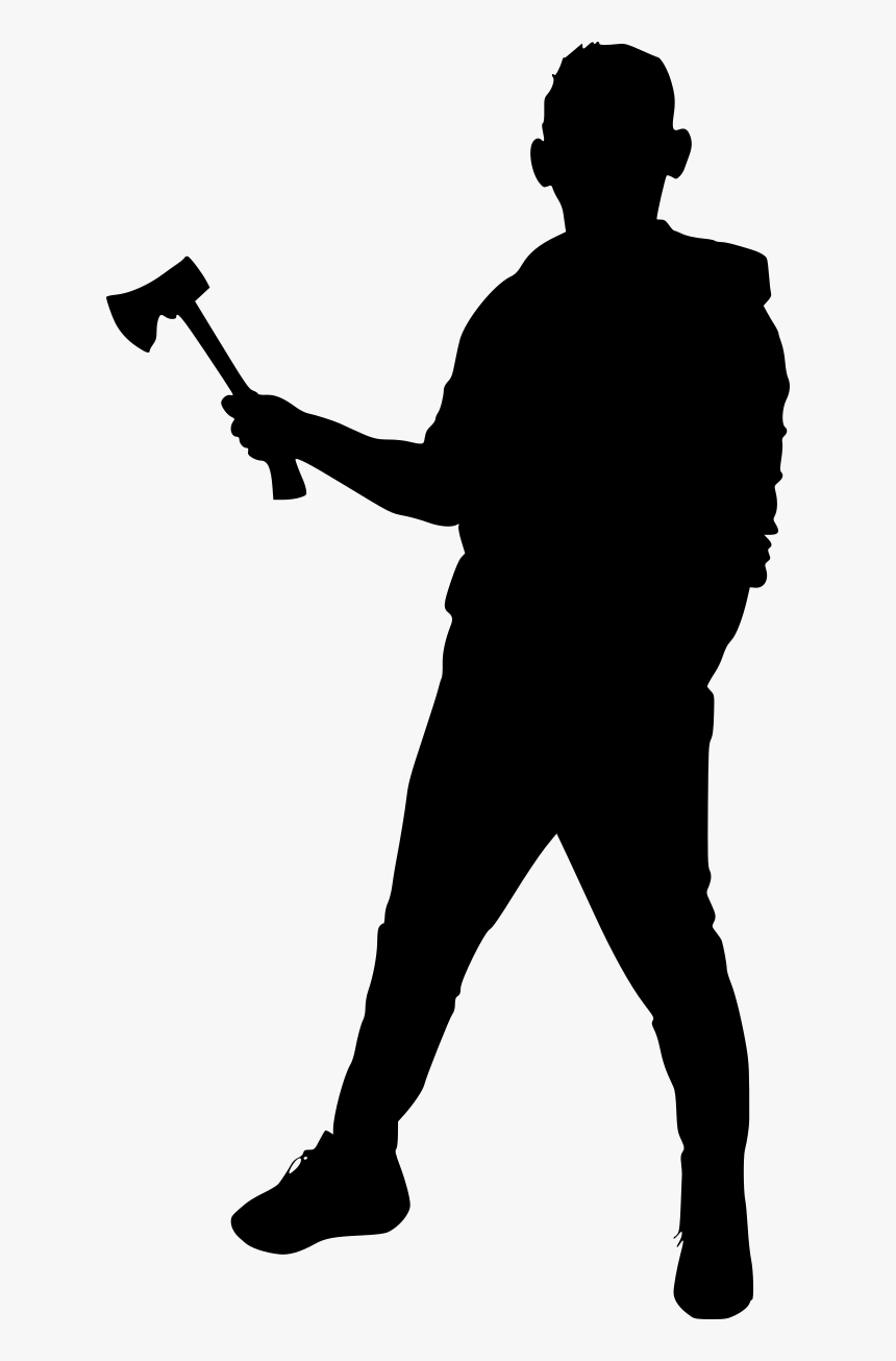 Man With Axe Silhouette 5 - Silhouette, HD Png Download , Transparent ...