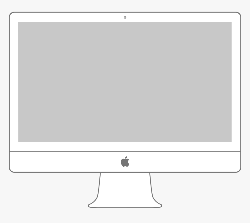 Pc Clipart Minimalist - Computer Monitor, HD Png Download , Transparent ...