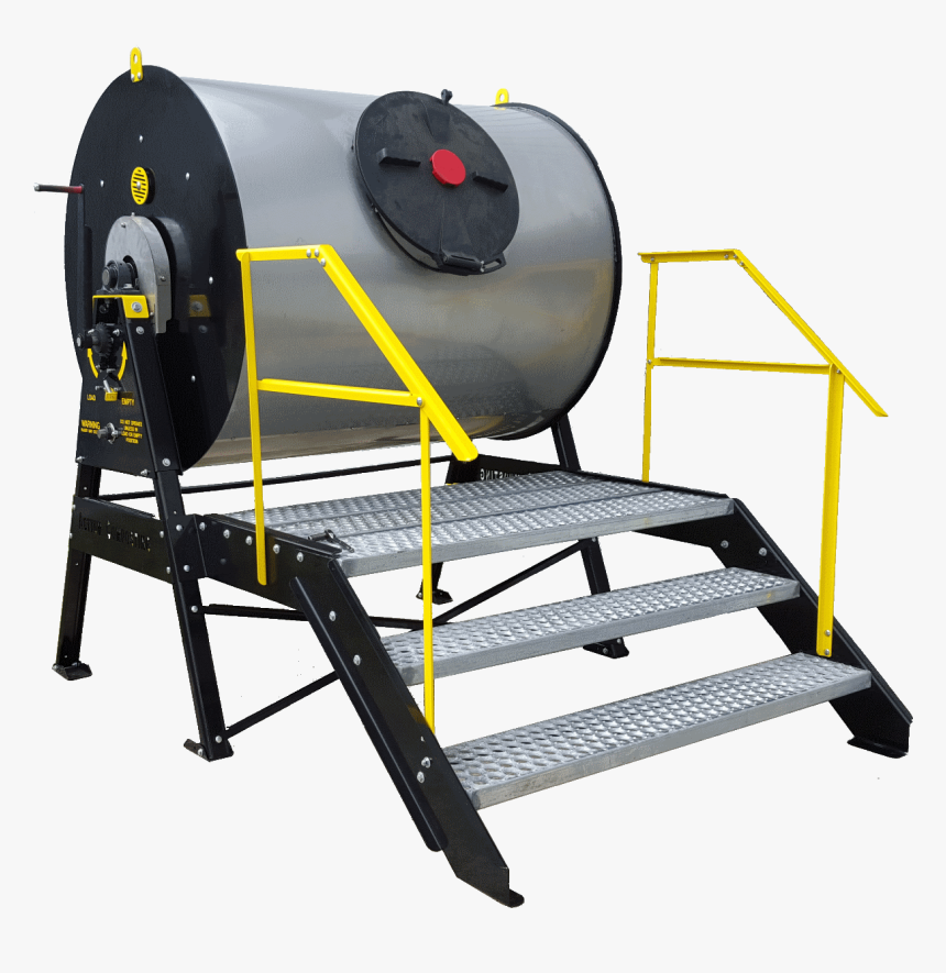 Actium Rotating Batch Composter With Steps And Handrails - Machine, HD ...
