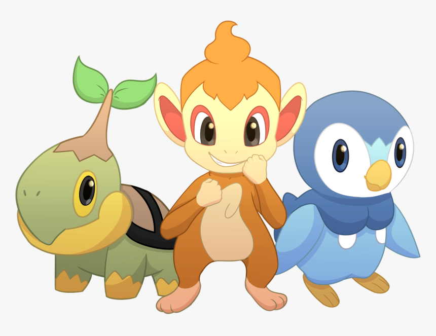 Starterssssss - 4th Gen Pokemon Starters Png, Transparent Png ...