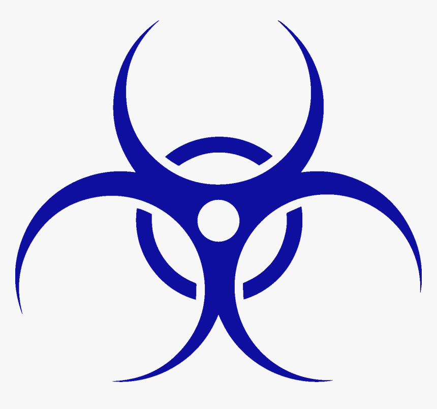 Blue Biohazard Symbol