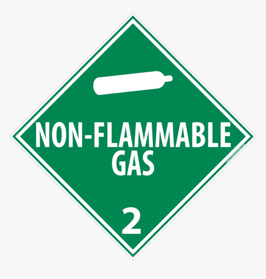 Non Flammable Gas 2 Label Clipart , Png Download - Non Flammable Gas ...