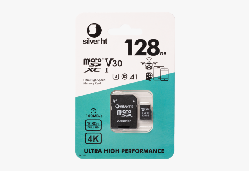 Micro Sd Card Xc Class 10 U3 128 Gb Read / Write 100 - Micro Sd, HD Png ...