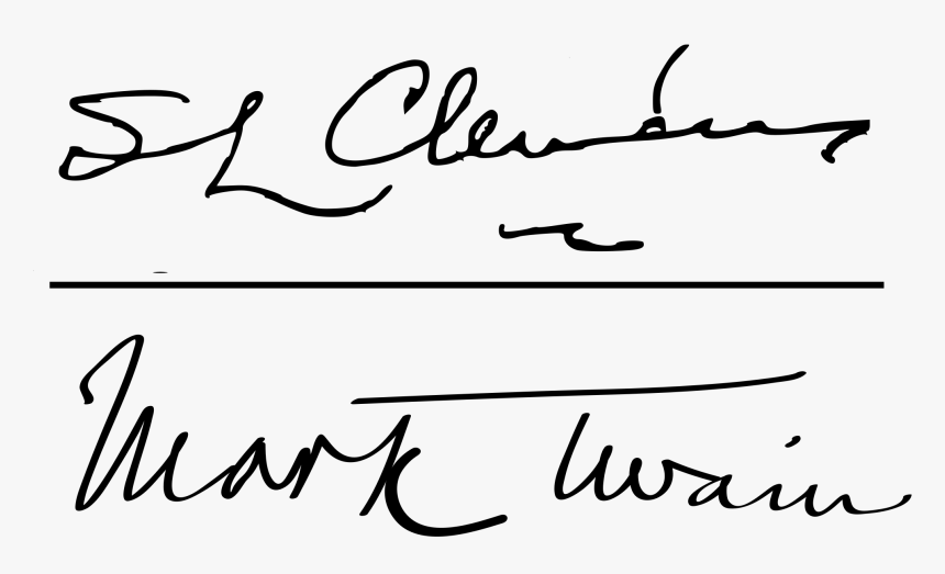 Transparent Signatures Mark - Mark Twain Signature, HD Png Download ...