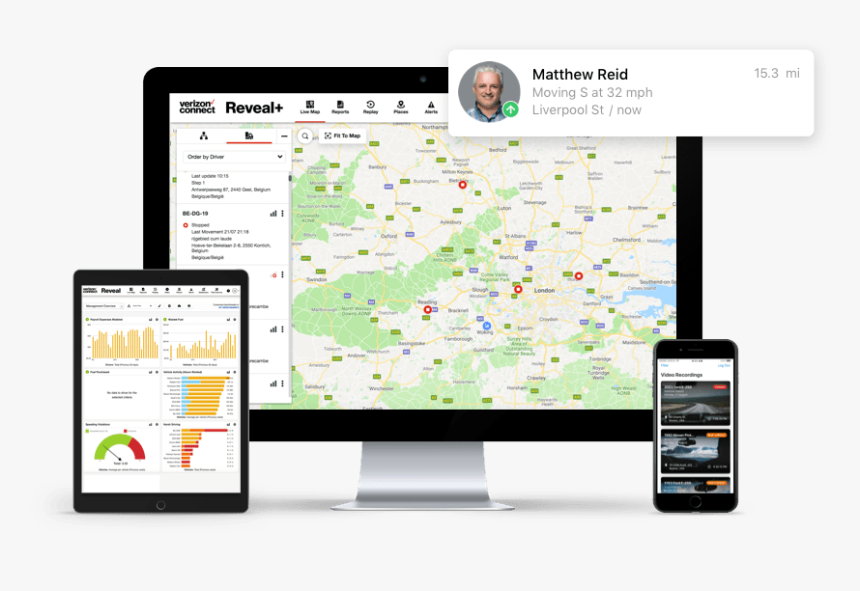 Verizon Connect Dashboard, HD Png Download , Transparent Png Image ...