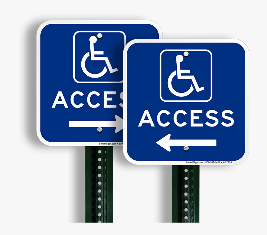 Access Left Arrow Directional Signs - Braille And Tactile Signs, HD Png ...