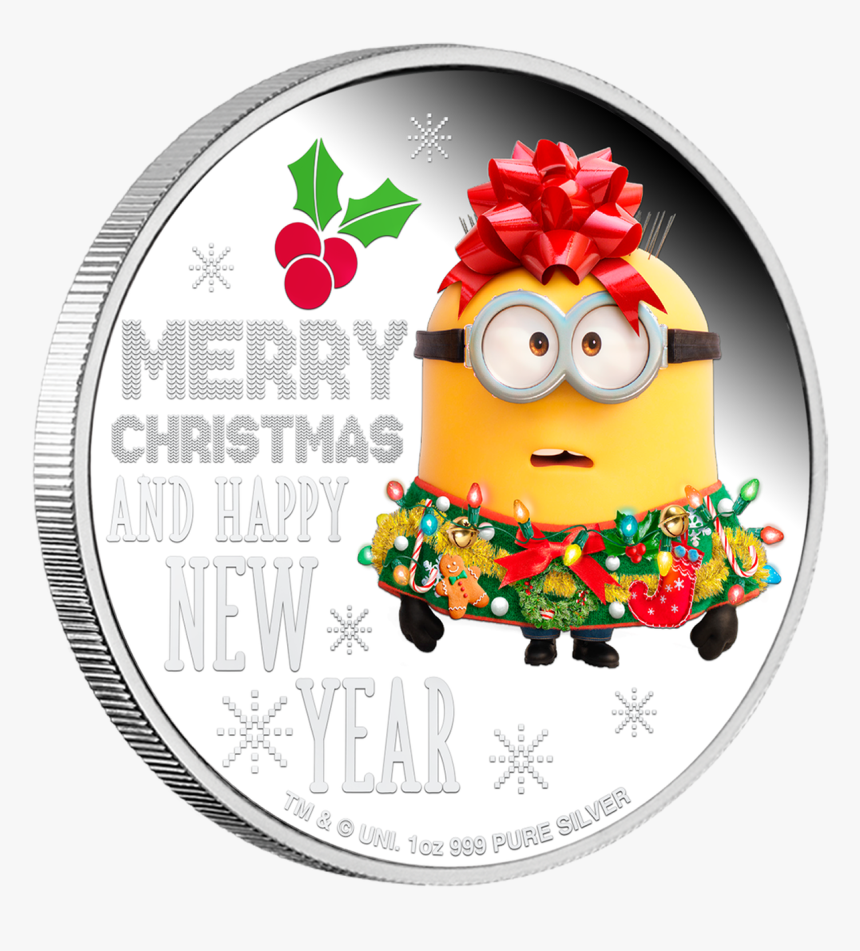 2019 Minion Made Season S Greetings 1oz Silver Proof - Minion Christmas ...