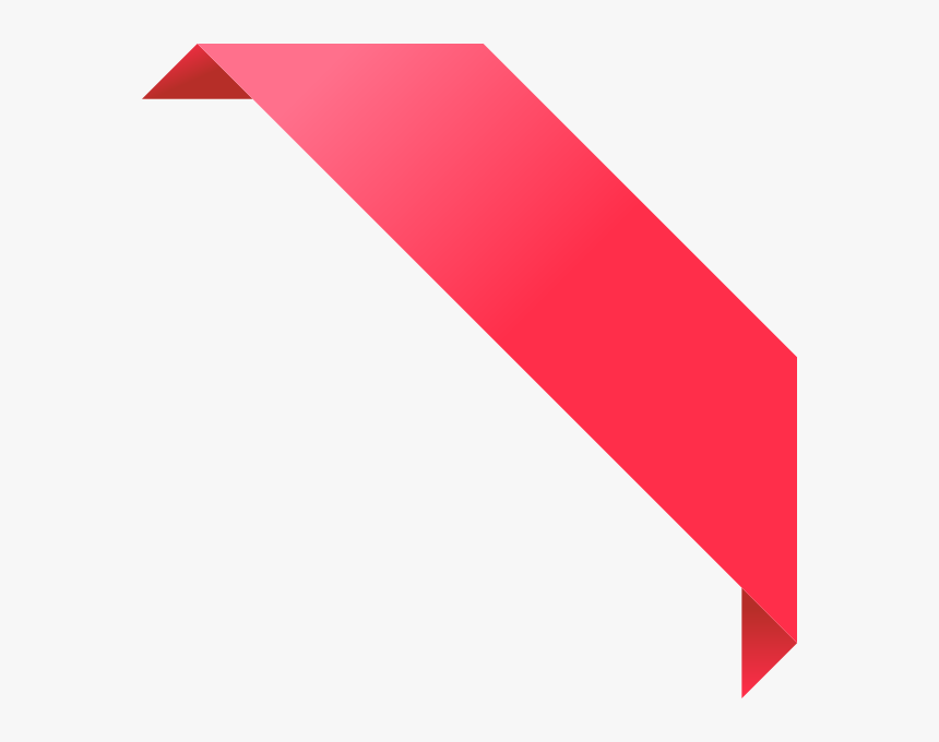 Corner Ribbon02 Pink - Red Corner Banner Png, Transparent Png ...