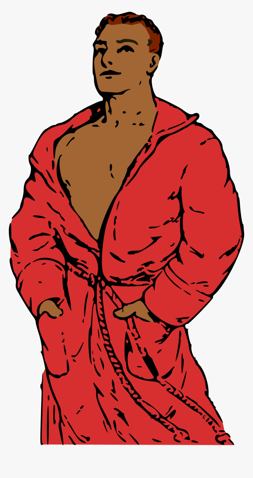 Man In Bathrobe - Sexy Man Cartoon Png, Transparent Png , Transparent ...