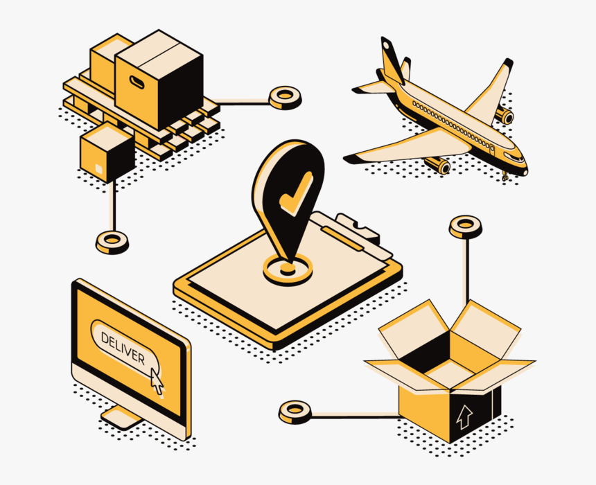 Logistics-01 - Supply Chain Illustration, HD Png Download , Transparent ...