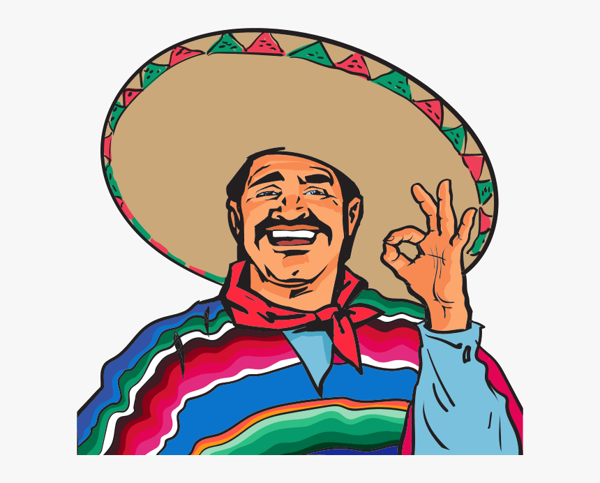 Drawing Of Mexican Man, HD Png Download , Transparent Png Image - PNGitem