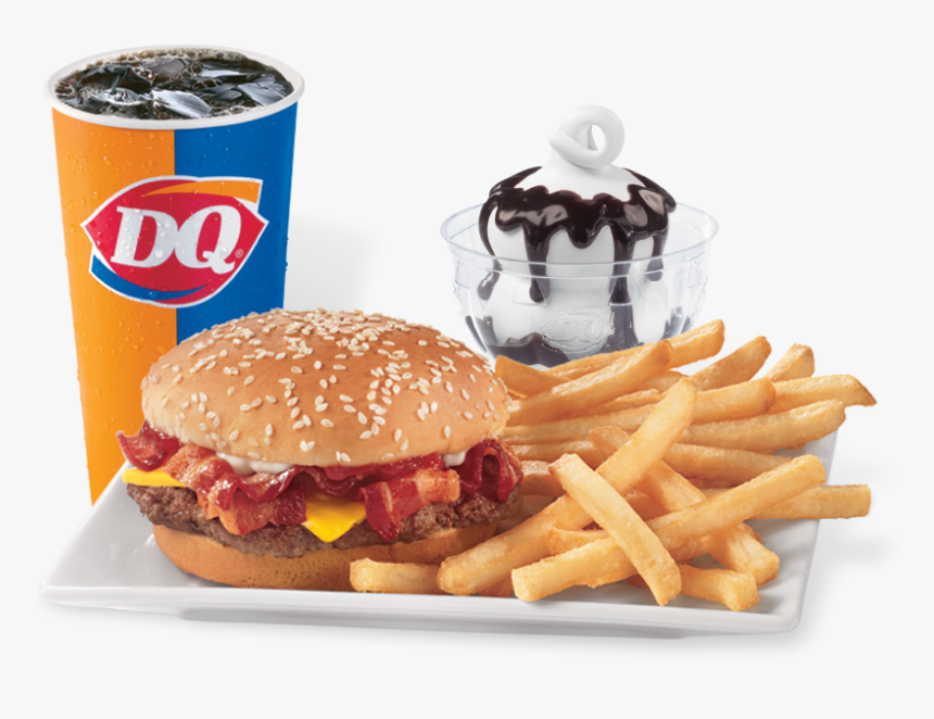 Dairy Queen Burger And Fries, HD Png Download , Transparent Png Image ...