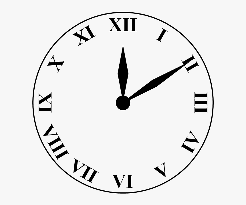 Drawn Clock Roman Numeral - Roman Numeral Clock Icon, HD Png Download ...