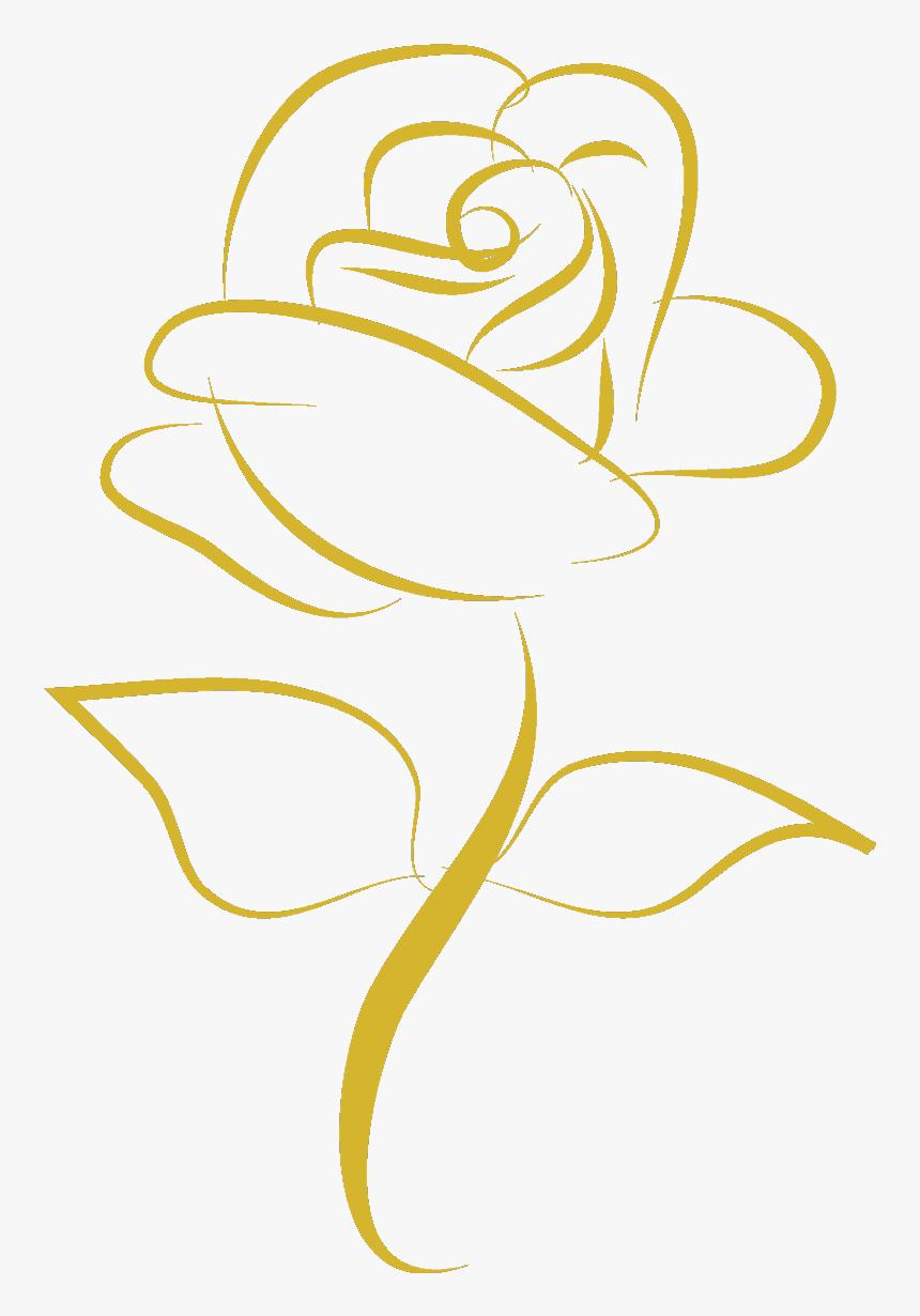 Golden Transparent Vector Clipart - Gold Rose Clip Art, HD Png Download ...