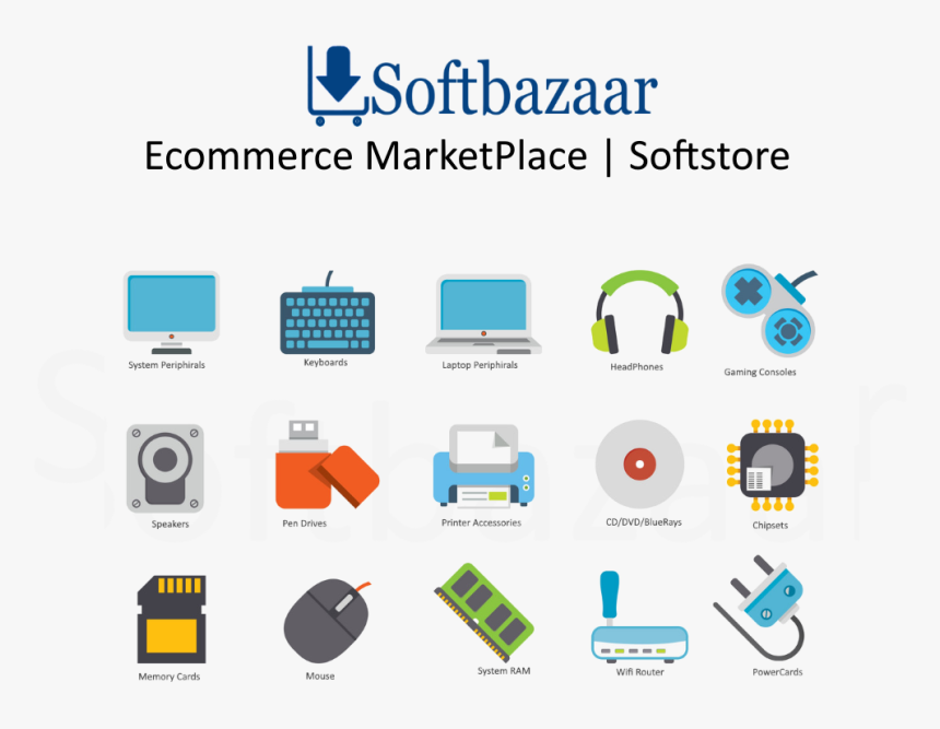 Transparent Computer Accessories Png - Computer Peripherals And ...