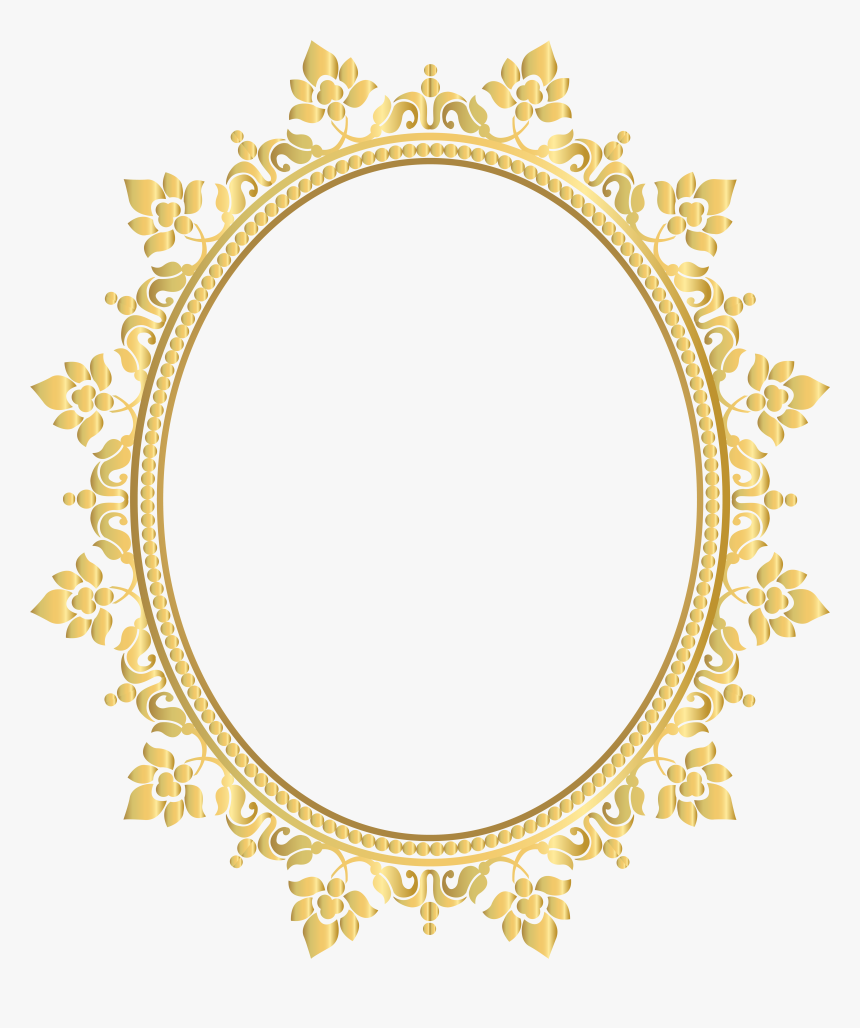Round Golden Border Frame Transparent Png Clip Art, Png Download ...
