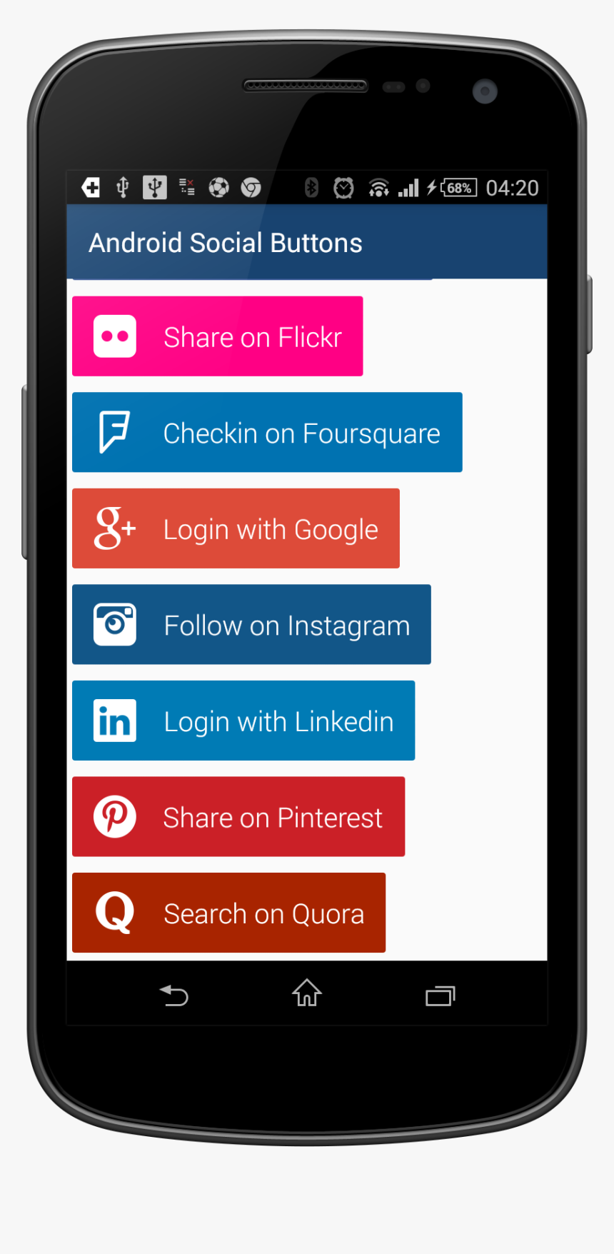 Transparent Login Buttons Png - Android Social Login Buttons, Png ...