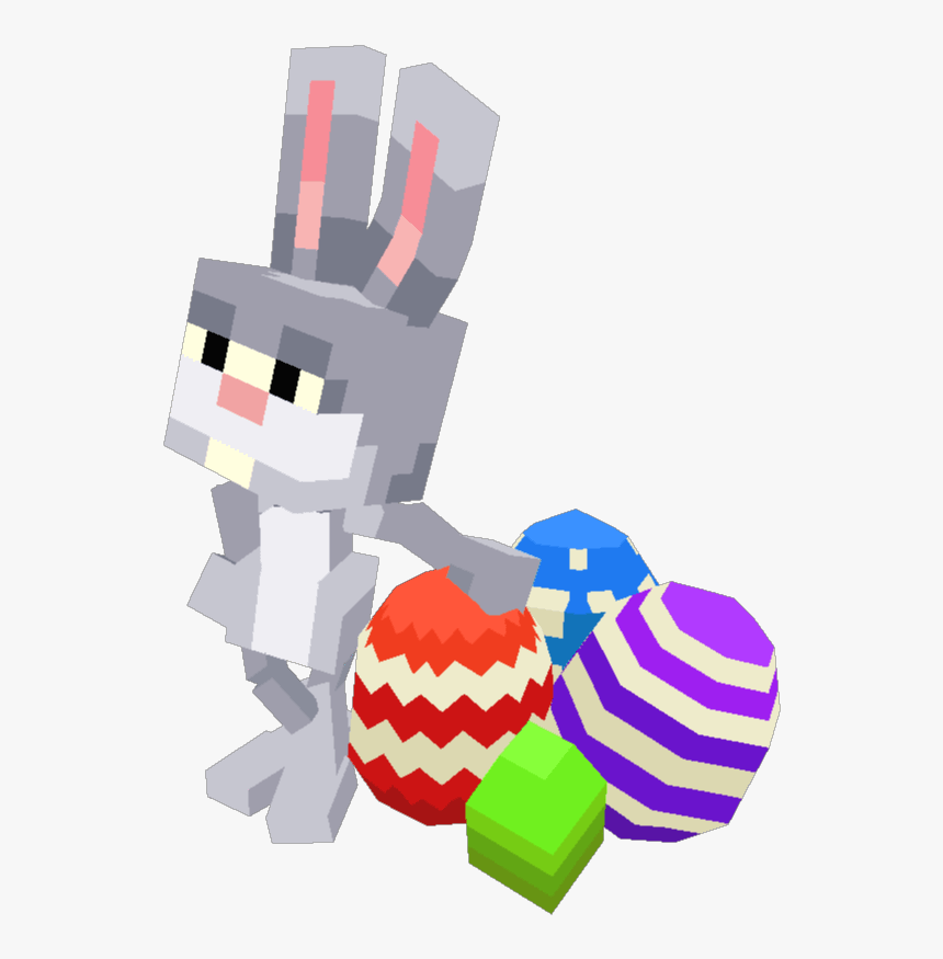 Character Pixel Rabbit Low Poly 3d Model 1 V - Rabbit Voxel, HD Png ...