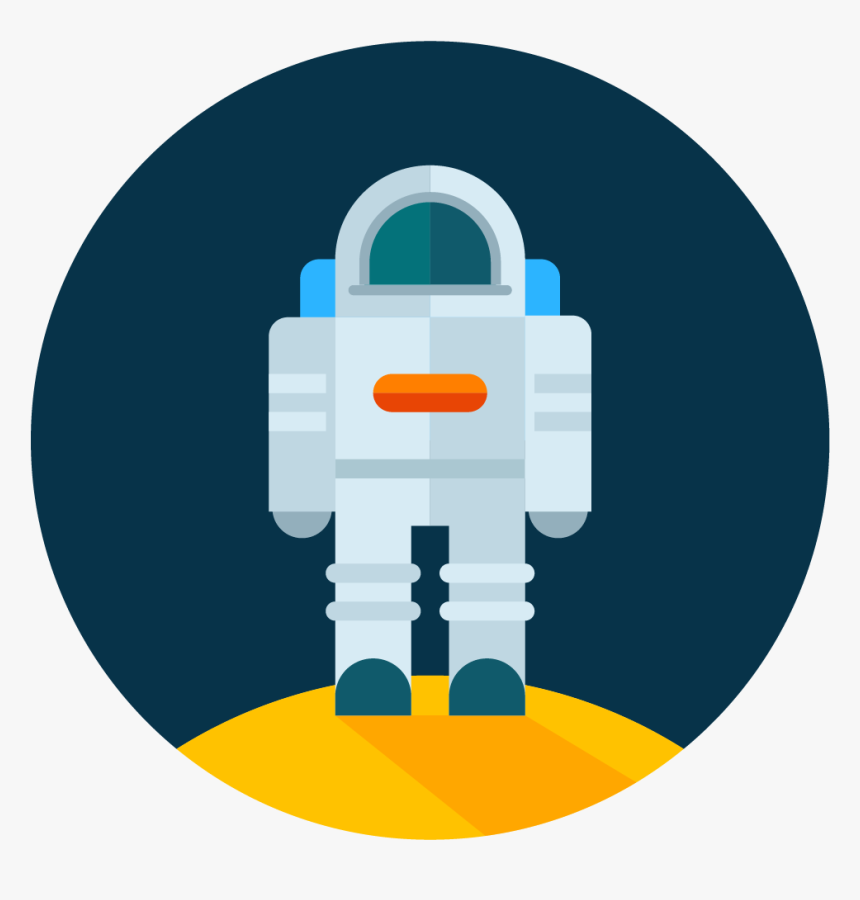 Astronaut Moon Icon Vector - Space Icons, HD Png Download , Transparent ...