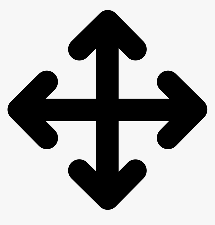 Cross Arrows Clipart Graphic Royalty Free Stock Four - Moving Cursor, HD Png Download ...