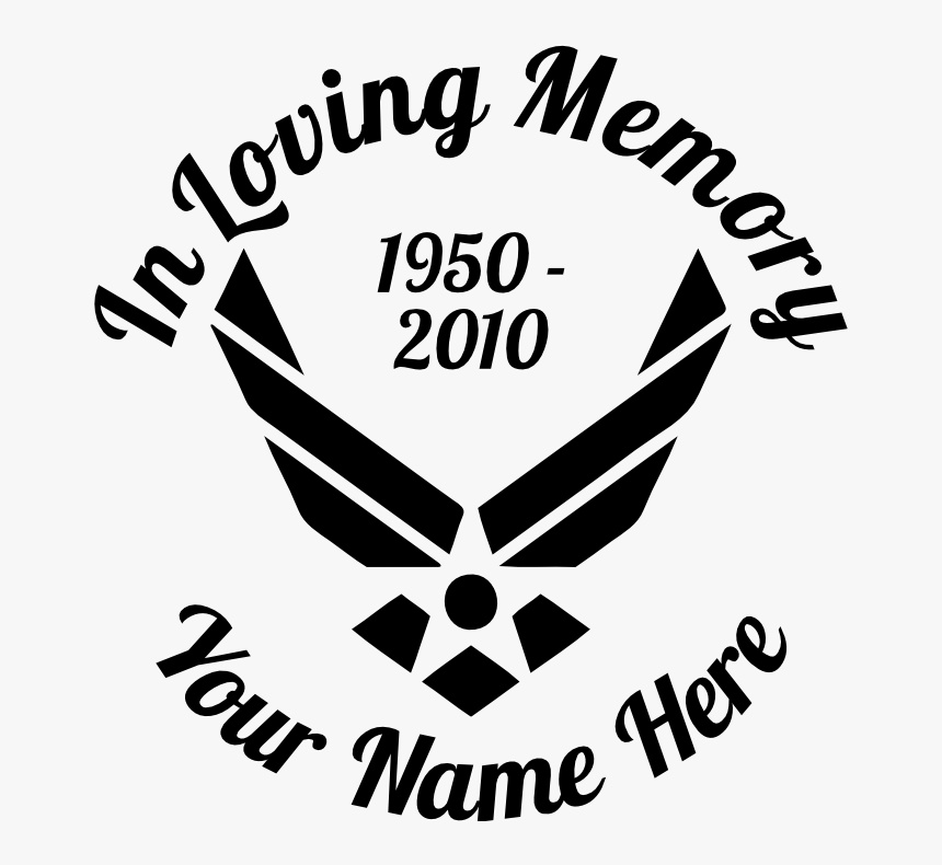 In Loving Memory Air Force Sticker - Air Force Symbol, HD Png Download ...
