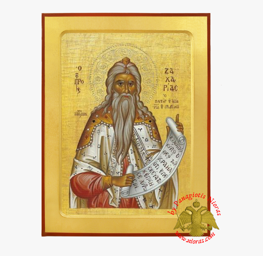 Orthodox Byzantine Wooden Icon Zachariah The Prophet - Icon Prophet ...