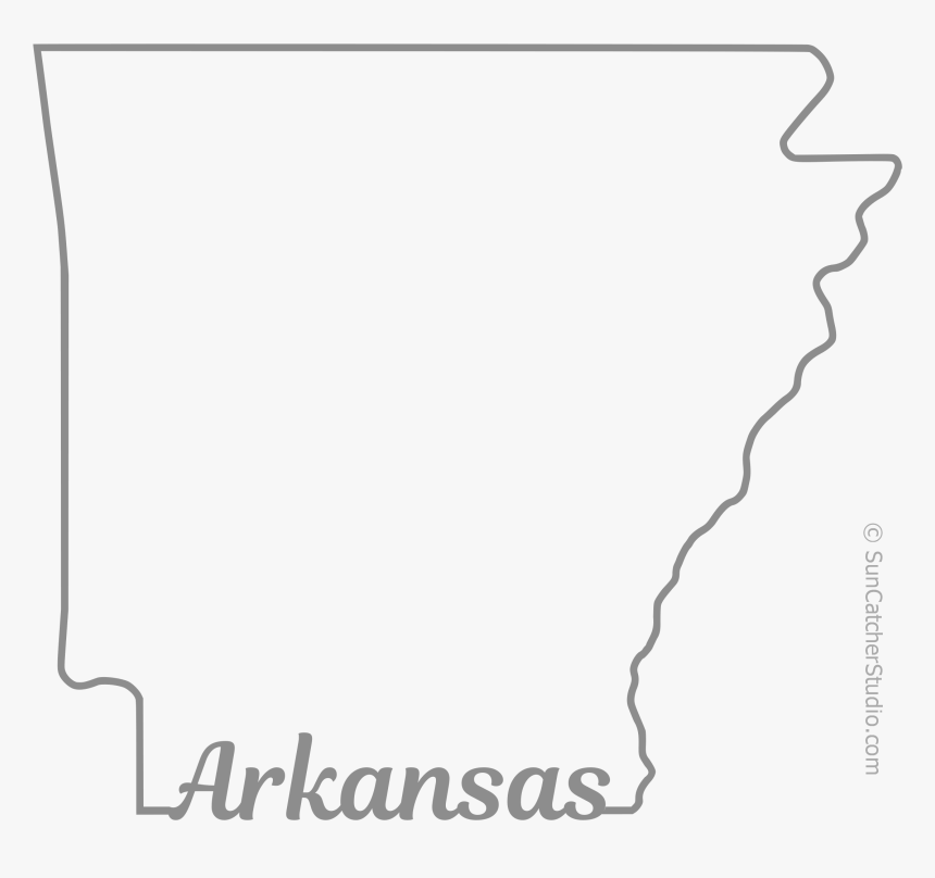 Free Arkansas Outline With State Name On Border, Cricut - Line Art, HD ...