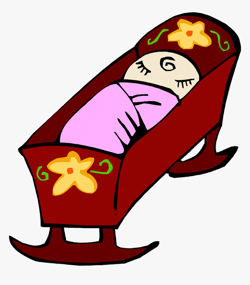 Baby In Cradle Clip Art Png - Clipart Boy Sleeping Gifs, Transparent ...