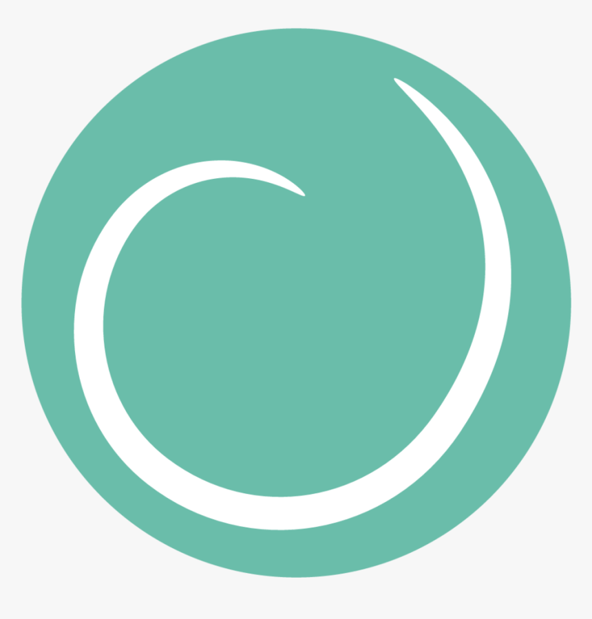 White Swirl On Teal Alt - Circle, HD Png Download , Transparent Png ...