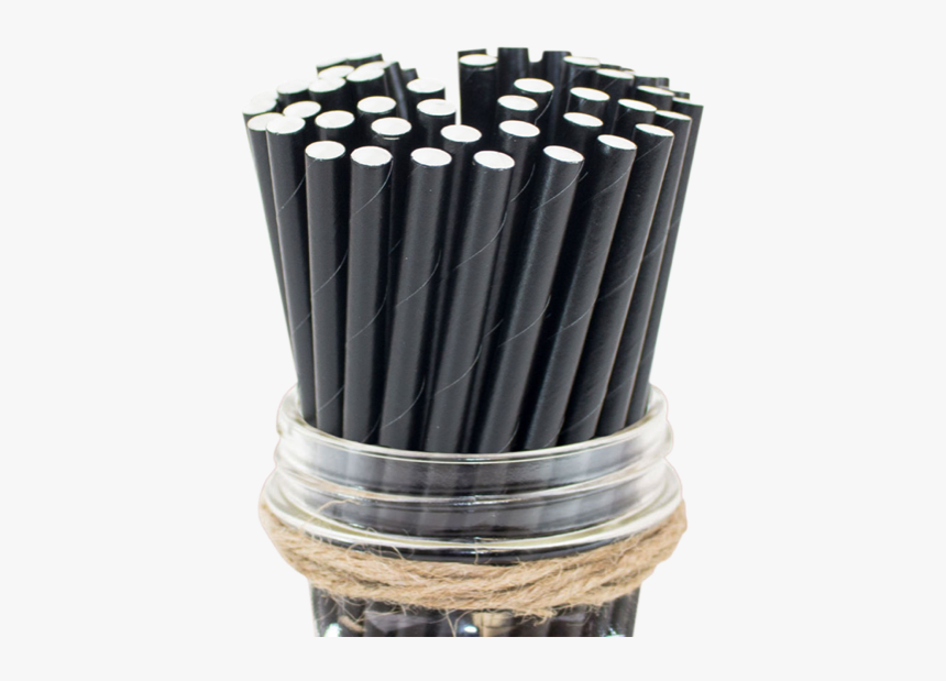 Black Cocktail Paper Straw, HD Png Download , Transparent Png Image ...