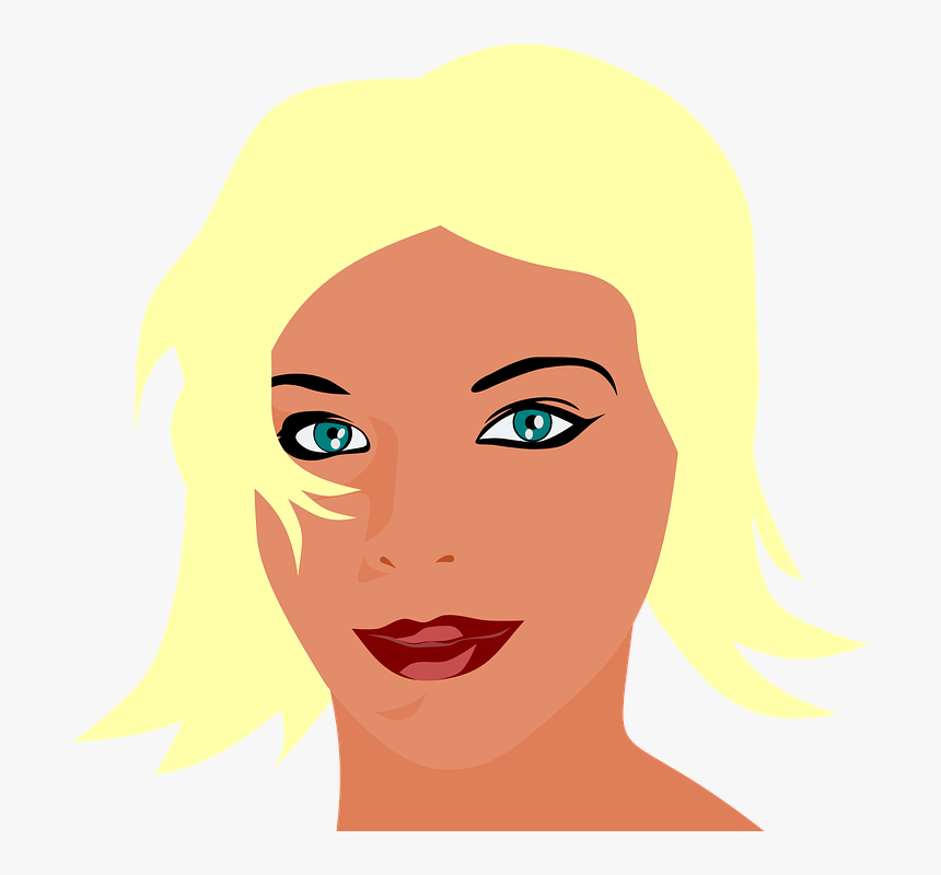 Blonde Girl Head Transparent, HD Png Download , Transparent Png Image ...
