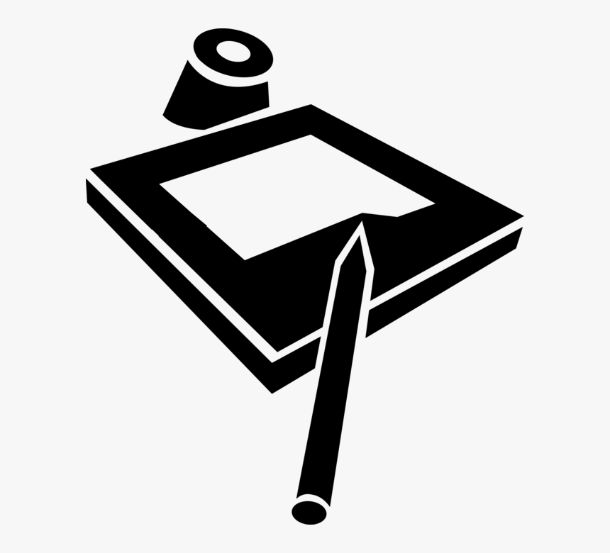 Vector Illustration Of Digitizing Graphics Tablet With, HD Png Download ...