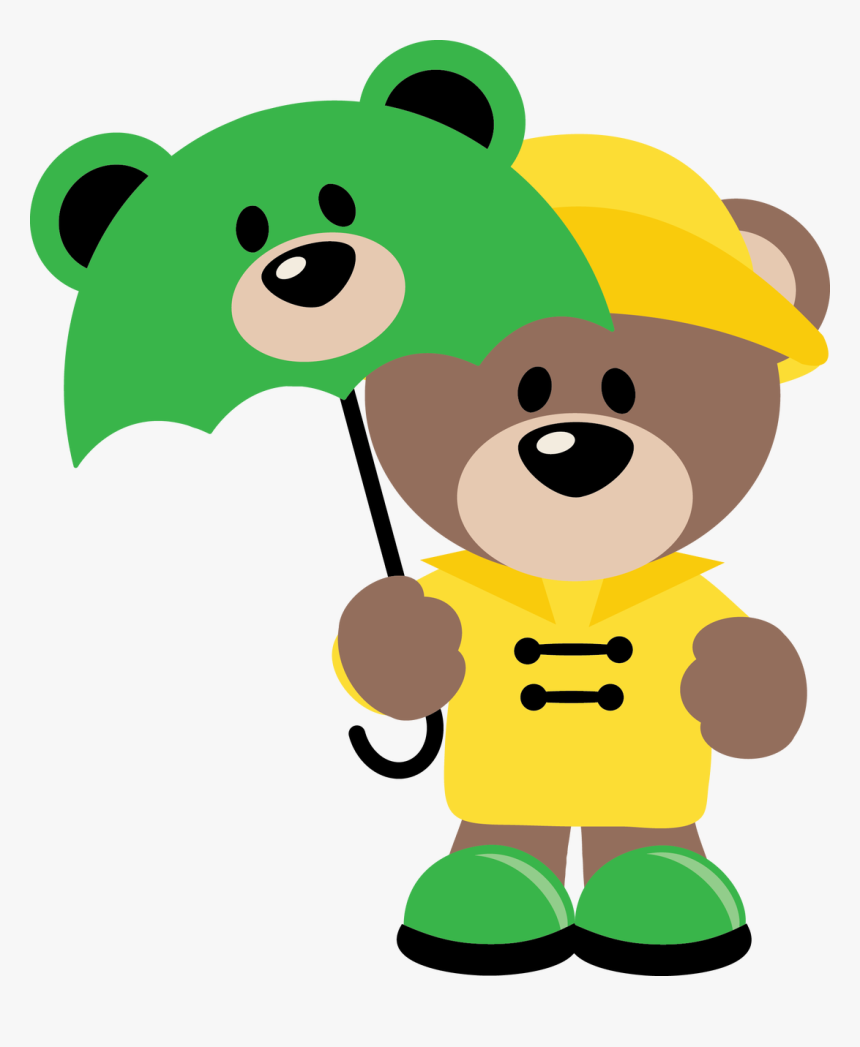 Bear Clipart With Umbrella, HD Png Download , Transparent Png Image ...