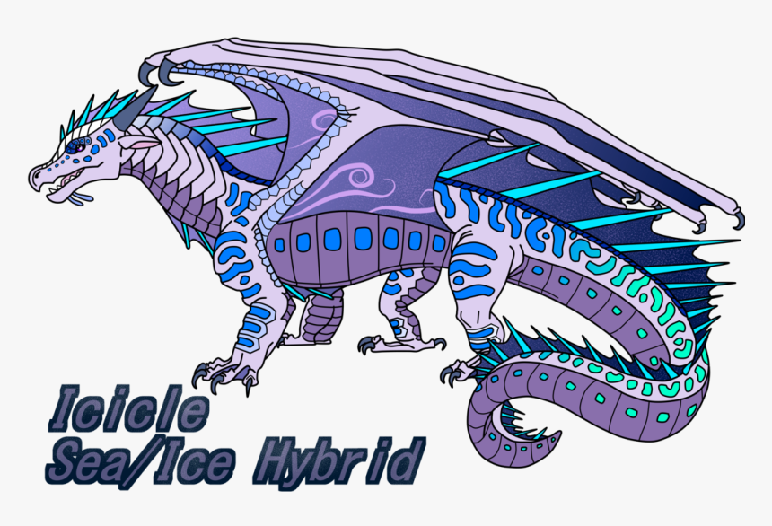 Transparent Ice Cicles Png - Wings Of Fire Icewing Seawing Hybrid, Png ...