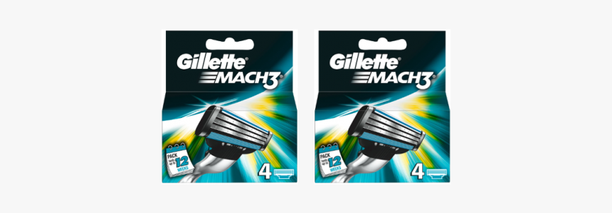 Gillette Mach3 Razor Blades - Gillette Mach 3 Blades, HD Png Download ...