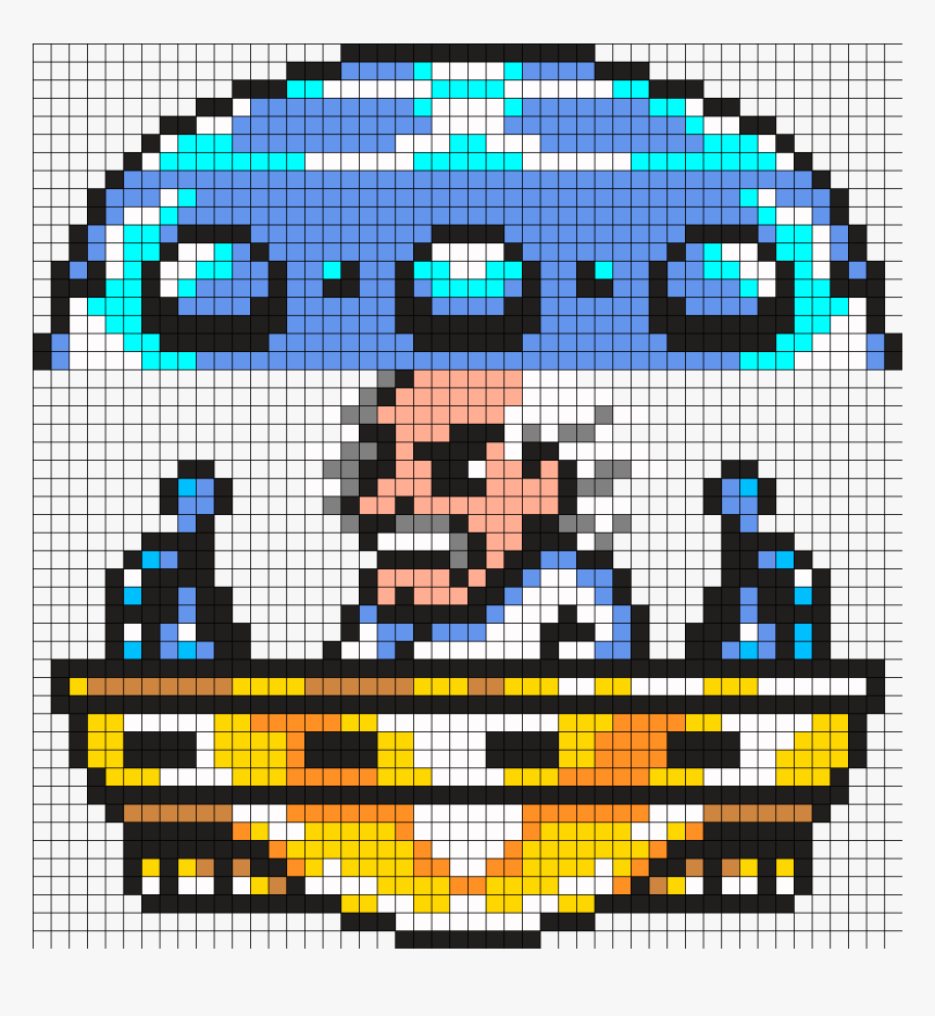 Mega Man Perler Beads Pattern, HD Png Download , Transparent Png Image ...