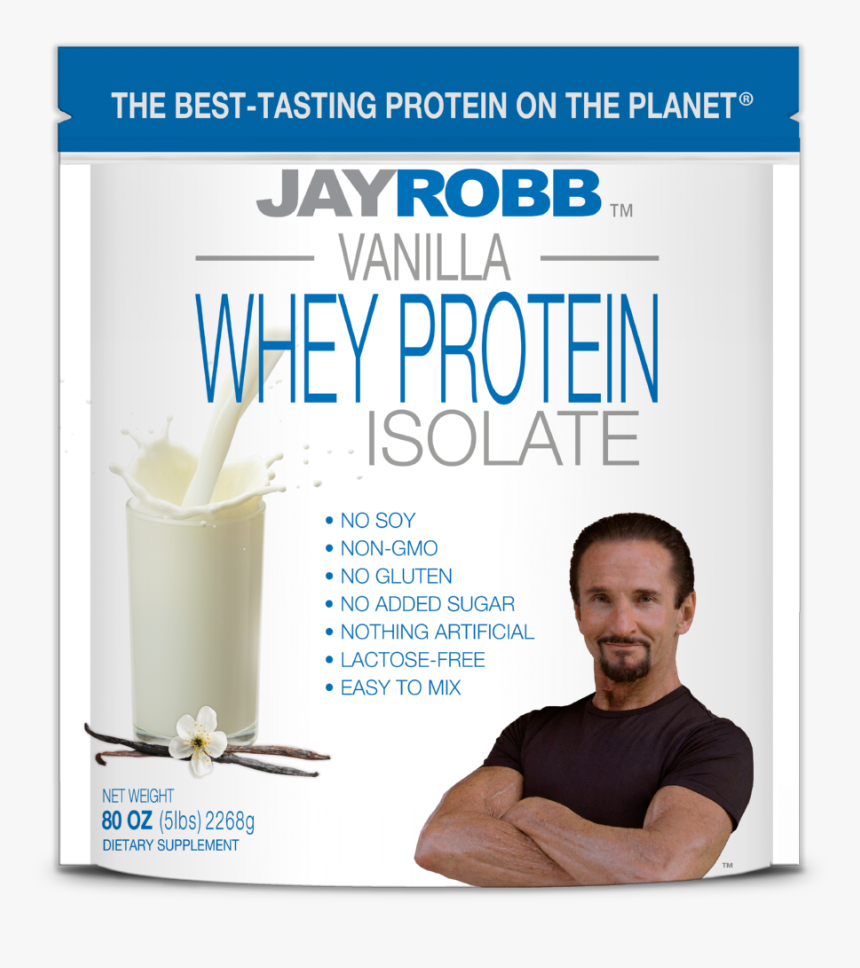 Jay Robb Vanilla Whey Protein Isolate - Jay Robb Protein, HD Png ...