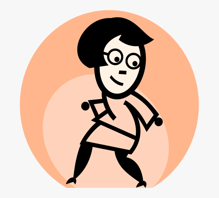 Vector Illustration Of Go-getter Ambitious Businesswoman, HD Png ...