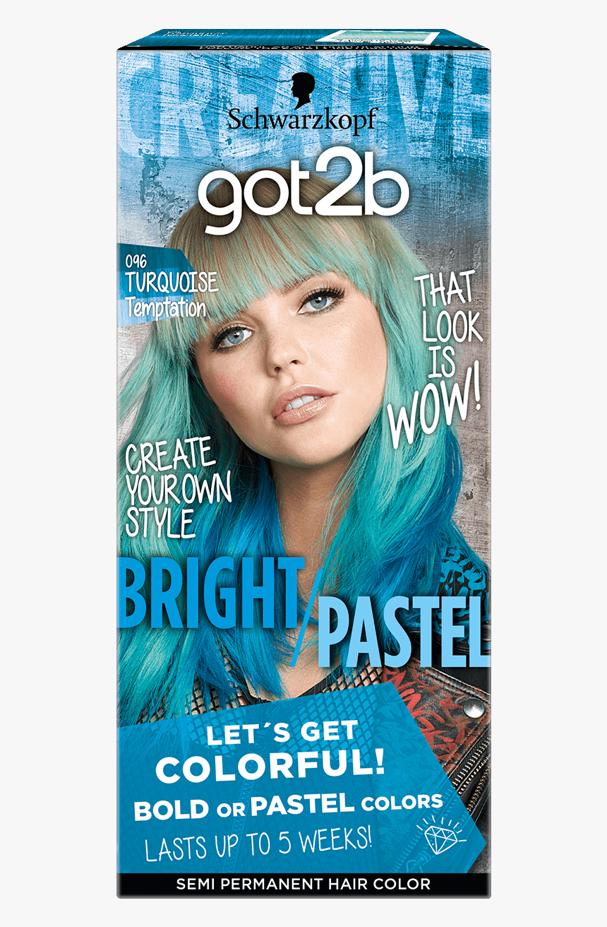 Got2b Color Com Bright Pastel 096 Turquoise Temptation - Blond, HD Png ...